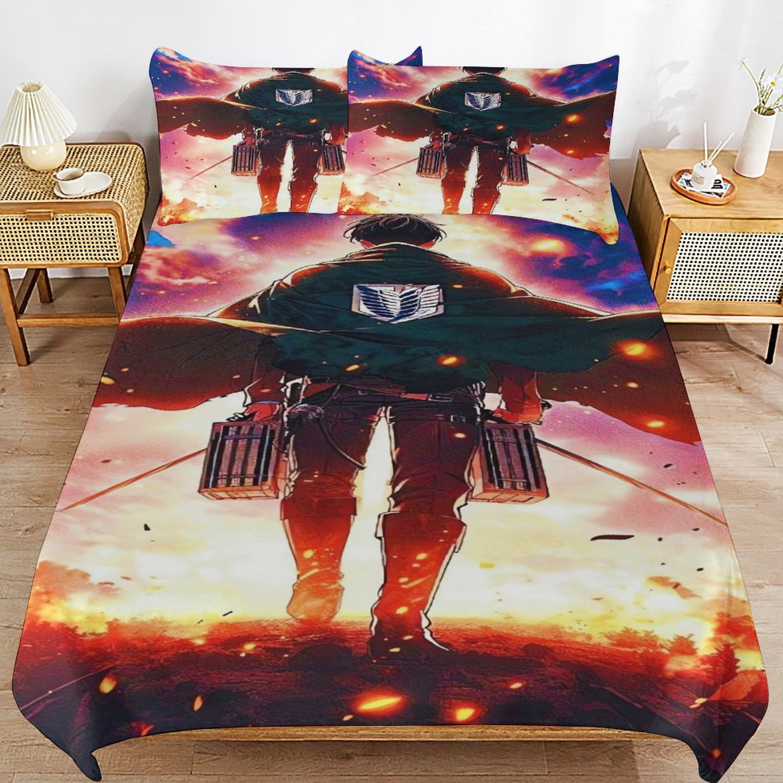 Attack on Titan Bed Duvet Cover Microfiber Bedding Sets 3D Printed ...