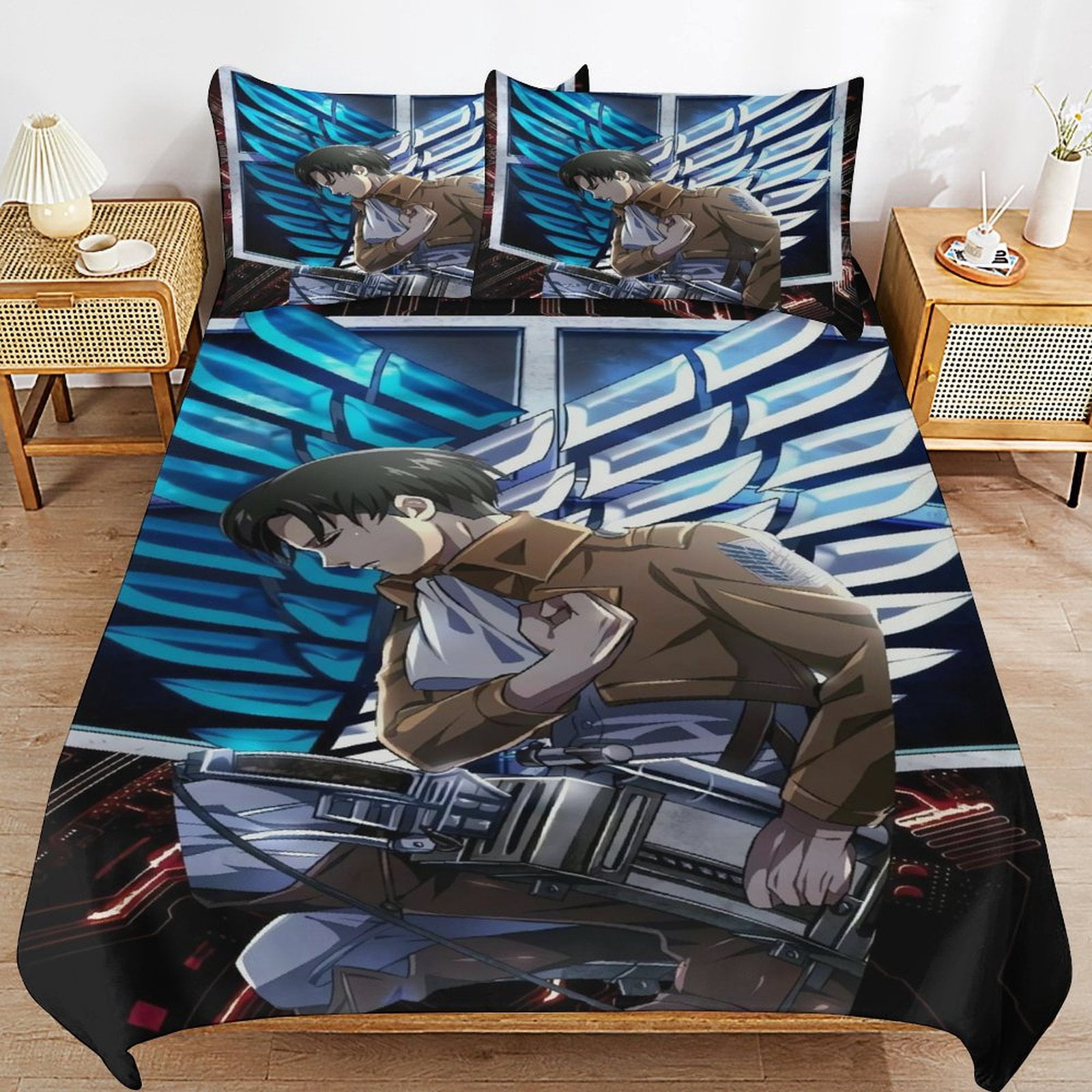 Attack on Titan Bed Duvet Cover Microfiber Bedding Sets 3D Printed ...