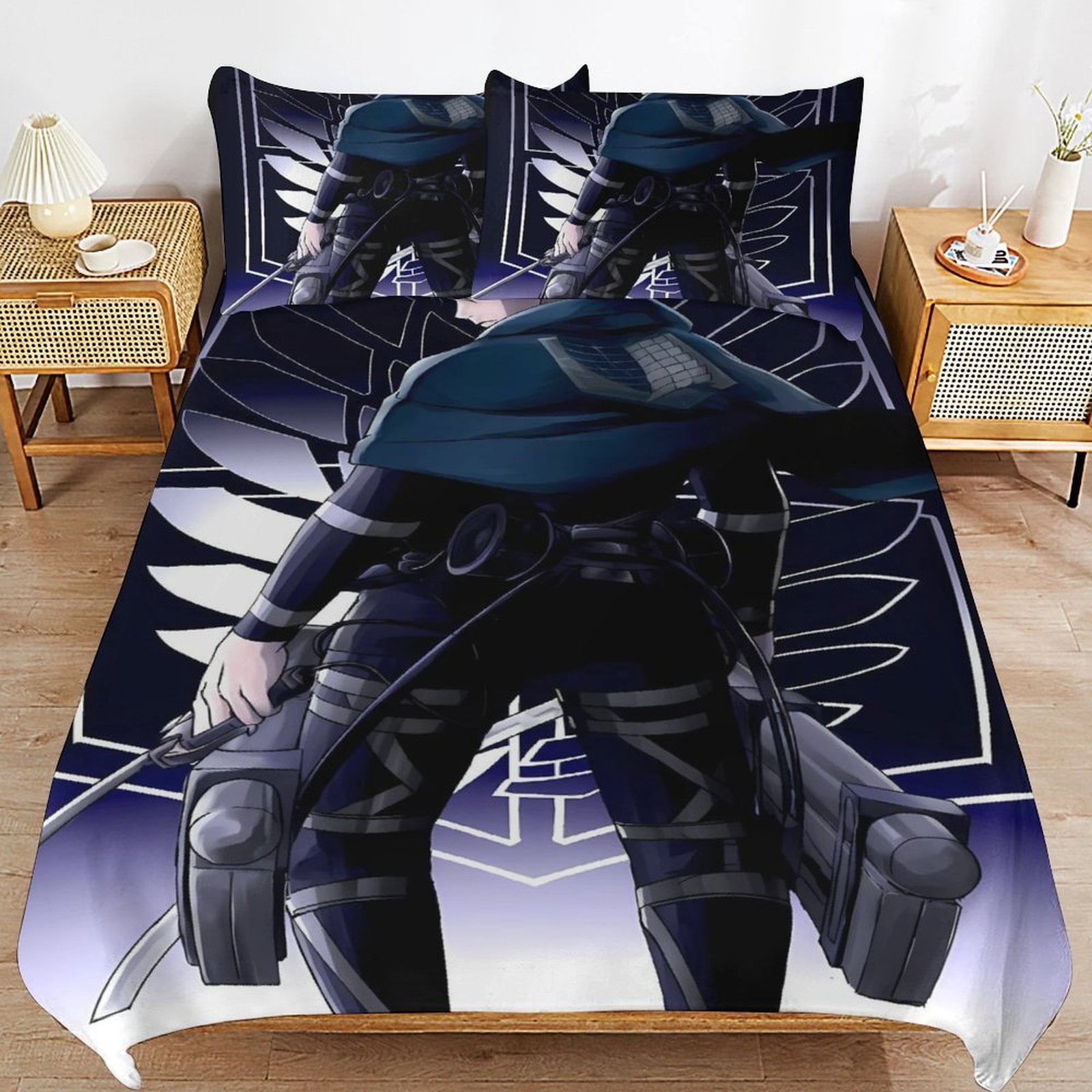 Attack on Titan Bed Duvet Cover Microfiber Bedding Sets 3D Printed ...