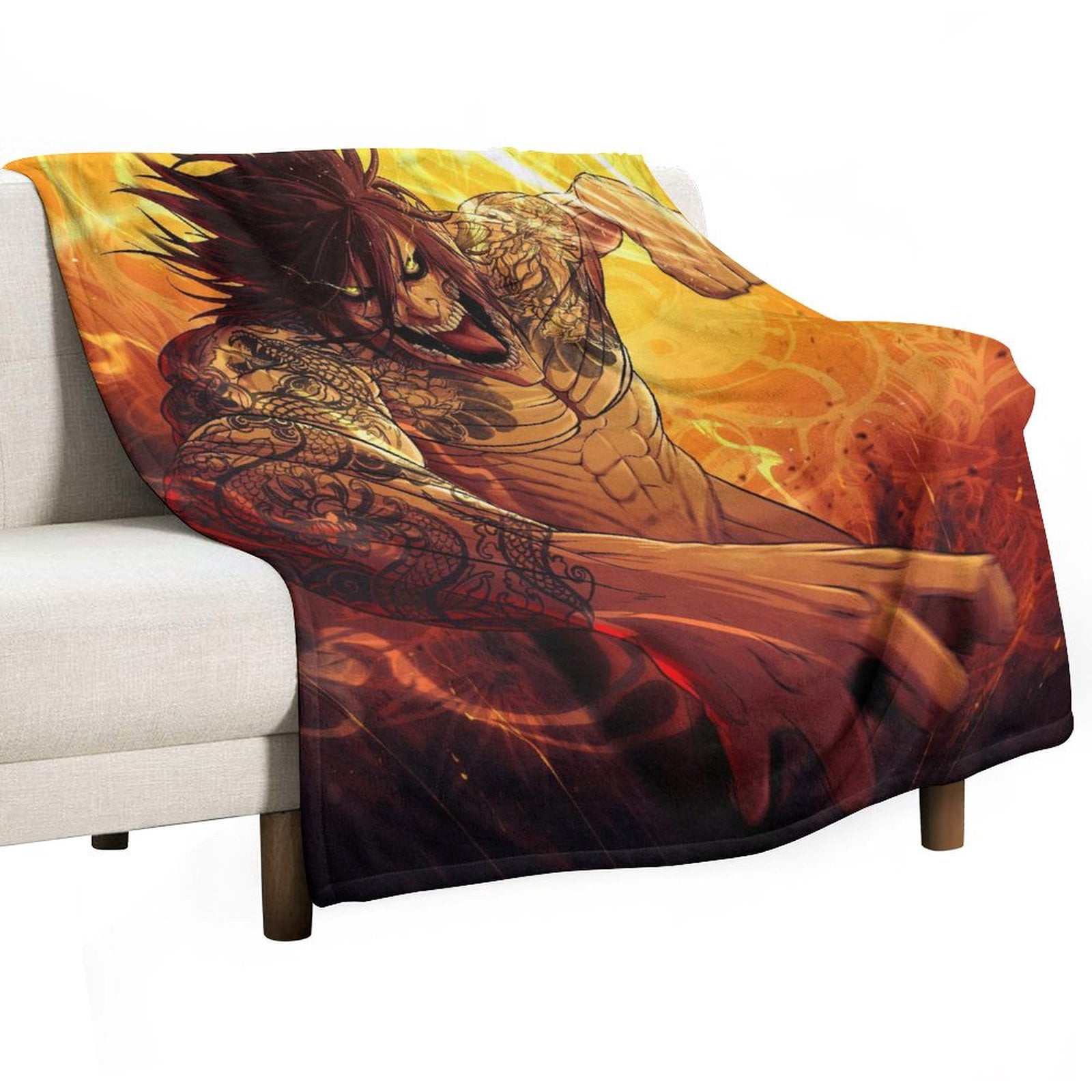 Attack on Titan Blanket Soft Cozy Cartoon Flannel Throw Blanket for ...