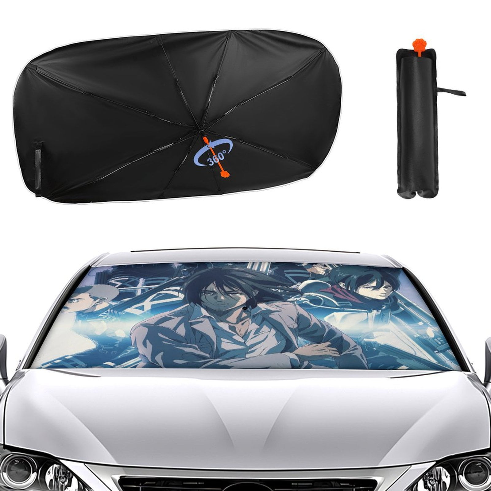 Attack on Titan Car Windshield Sunshade Umbrella - Foldable Car ...