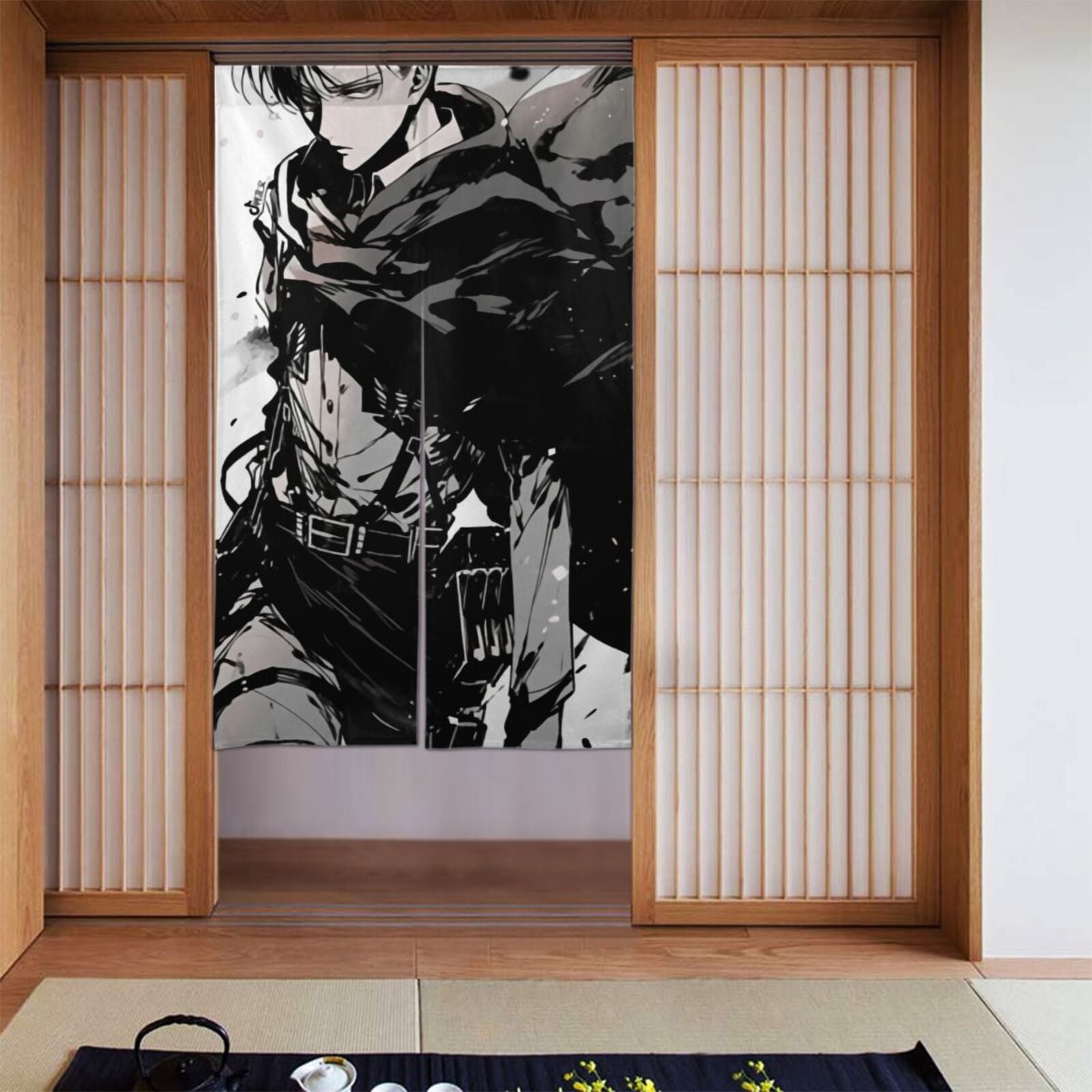 Attack On Titan Custom Funny Photo Doorway Curtain, Customized Personalized Japanese Partition ...