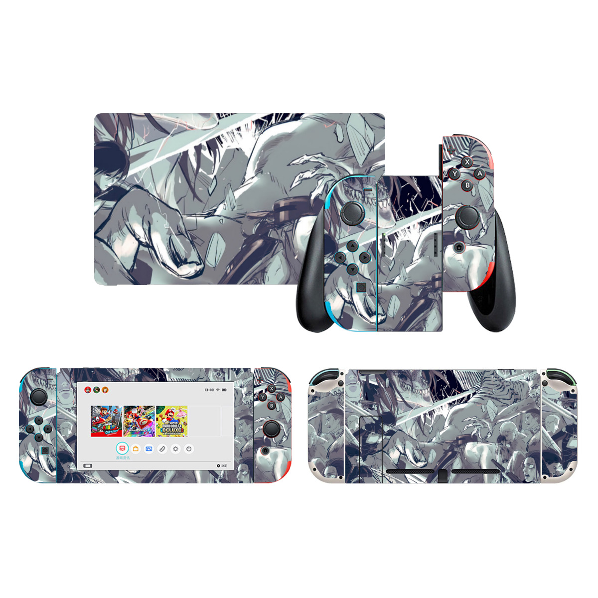 Attack on Titan Game Switch Skin - Anime Cartoon Game Sticker, No ...