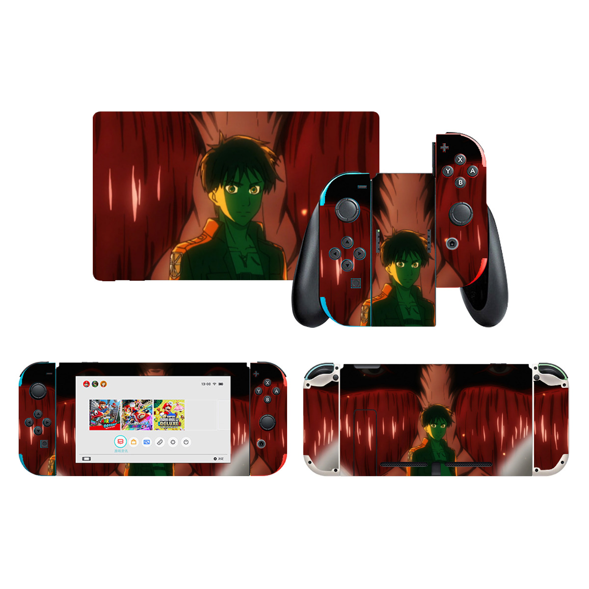 Attack on Titan Game Switch Skin - Anime Cartoon Game Sticker, No ...