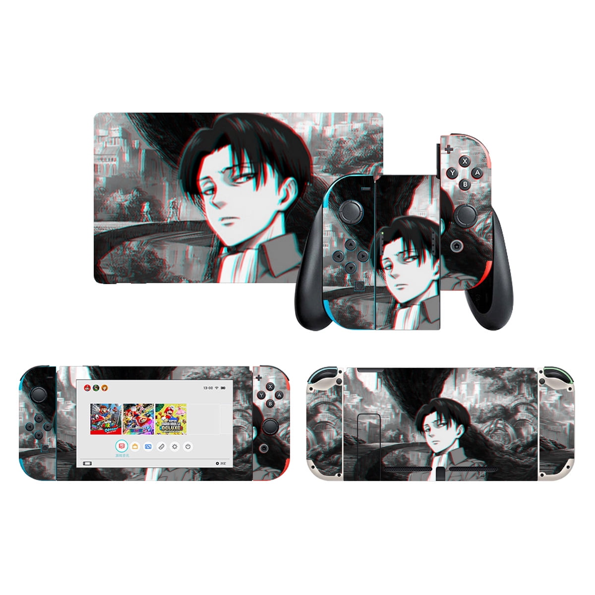 Attack on Titan Game Switch Skin - Anime Cartoon Game Sticker, No ...