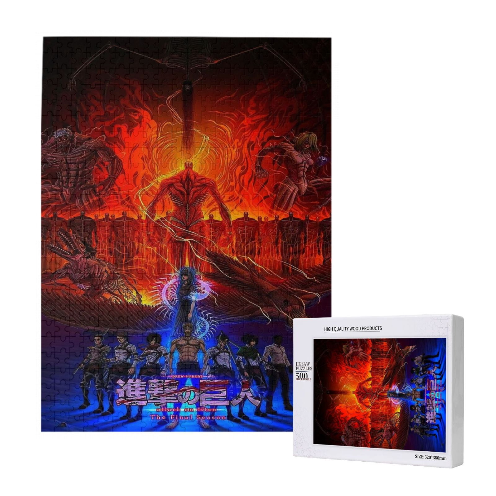 Attack on Titan Jigsaw Puzzles for Adults 300/500/1000 Piece, Party ...