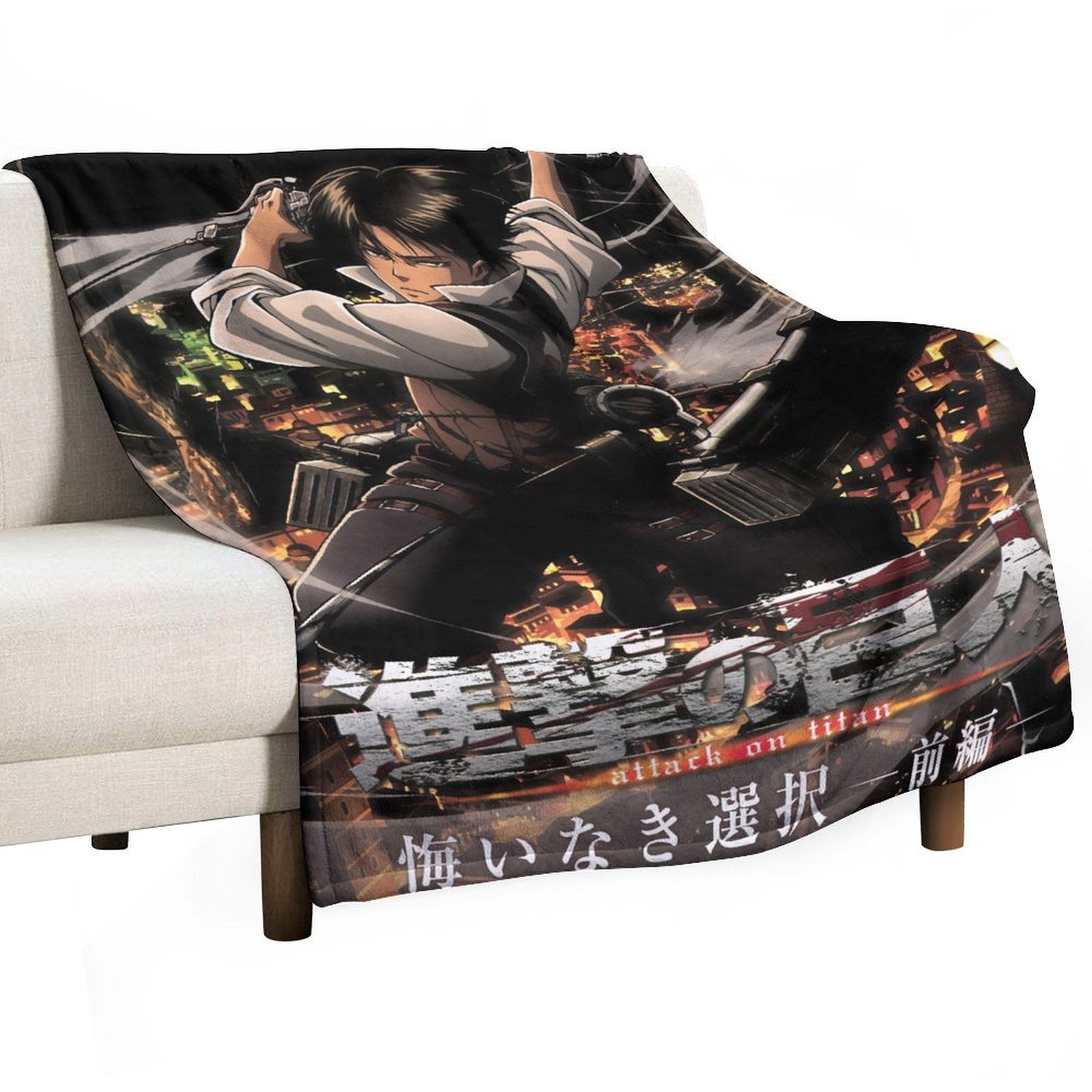 Attack On Titan Luxury Flannel Blanket - Super Soft Anti-Static Plush ...