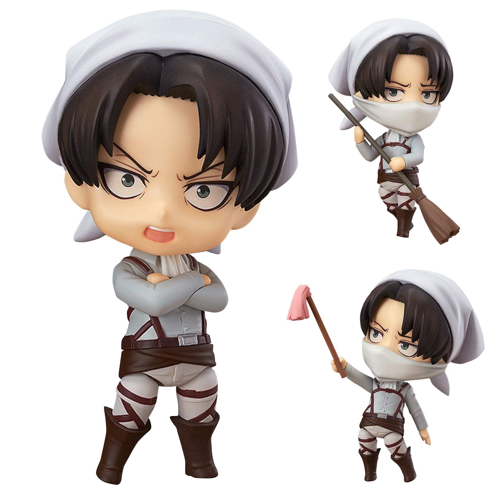 Attack Titan Nendoroi 417 Levi Cleaning Ver. PVC Figure Anime Expo ...