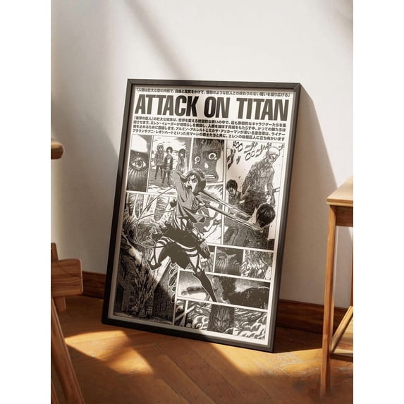 Attack on Titan Poster V2, AOT Print, Anime Poster, Manga Art Print ...