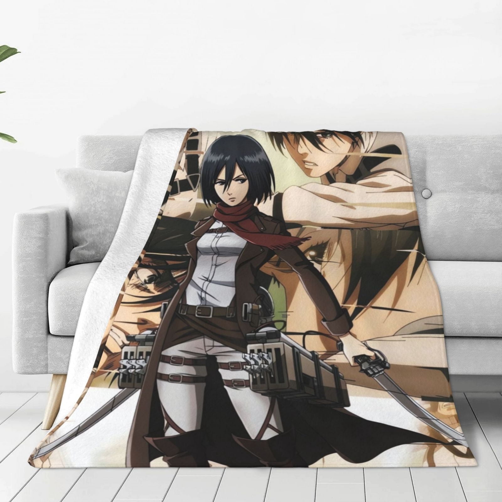 Attack On Titan Throw Blanket Couch Bed Sofa Soft Lightweight Warm Cozy ...