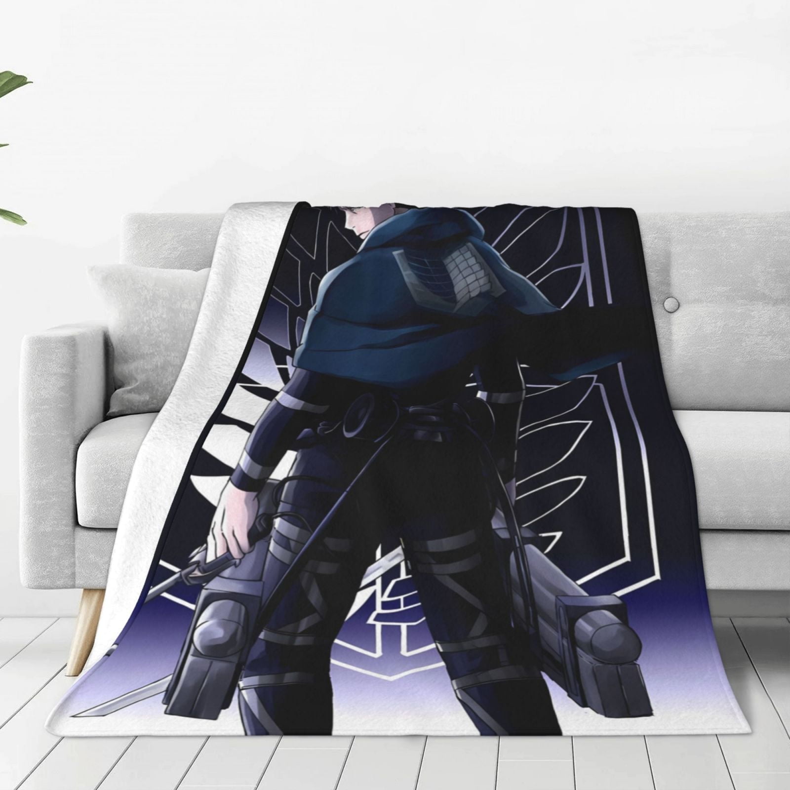 Attack On Titan Throw Blanket Couch Bed Sofa Soft Lightweight Warm Cozy ...