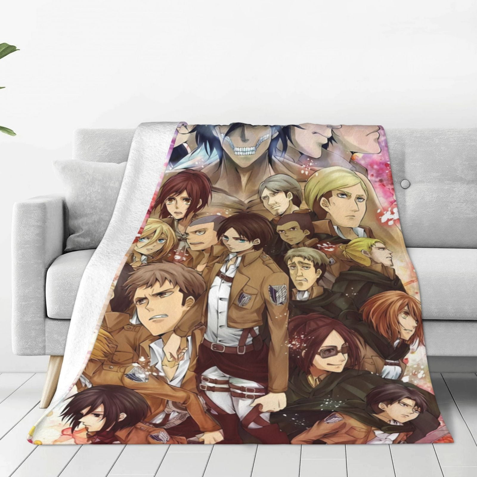 Attack On Titan Throw Blanket Couch Bed Sofa Soft Lightweight Warm Cozy ...