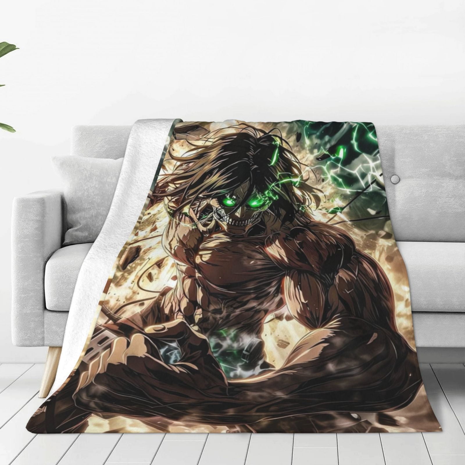 Attack On Titan Throw Blanket Couch Bed Sofa Soft Lightweight Warm Cozy ...