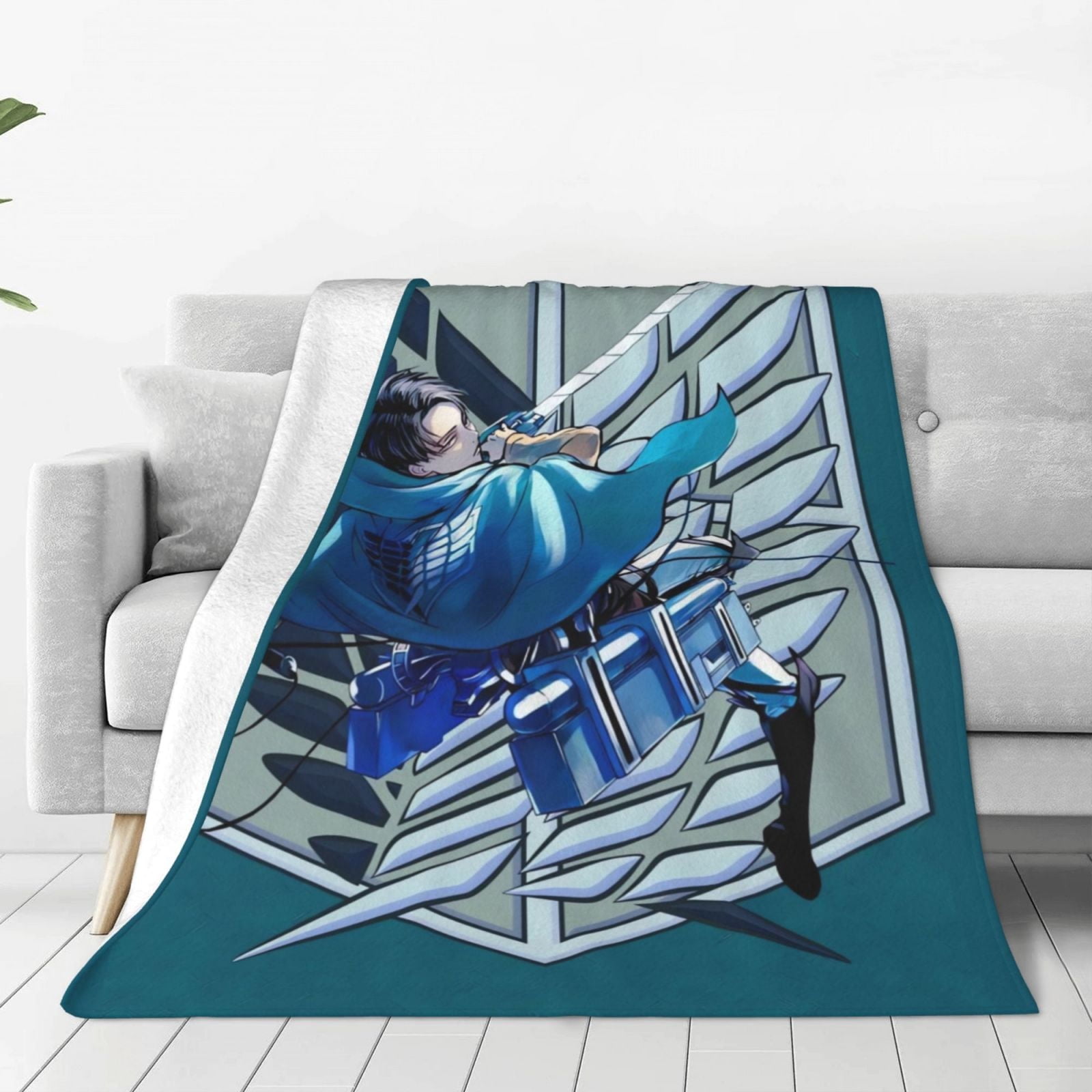 Attack On Titan Throw Blanket Couch Bed Sofa Soft Lightweight Warm Cozy ...