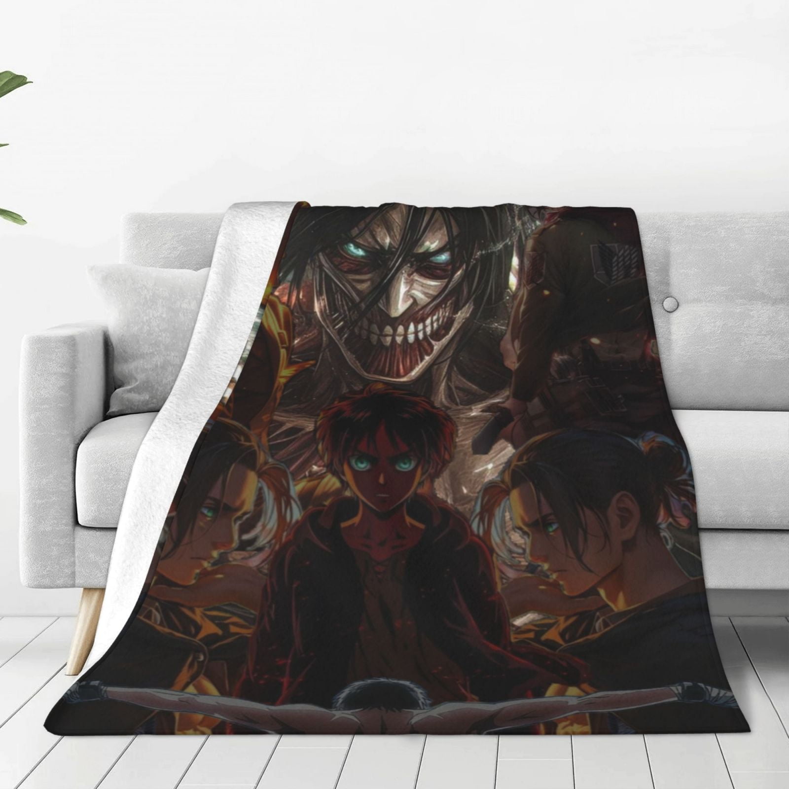 Attack On Titan Throw Blanket Couch Bed Sofa Soft Lightweight Warm Cozy ...
