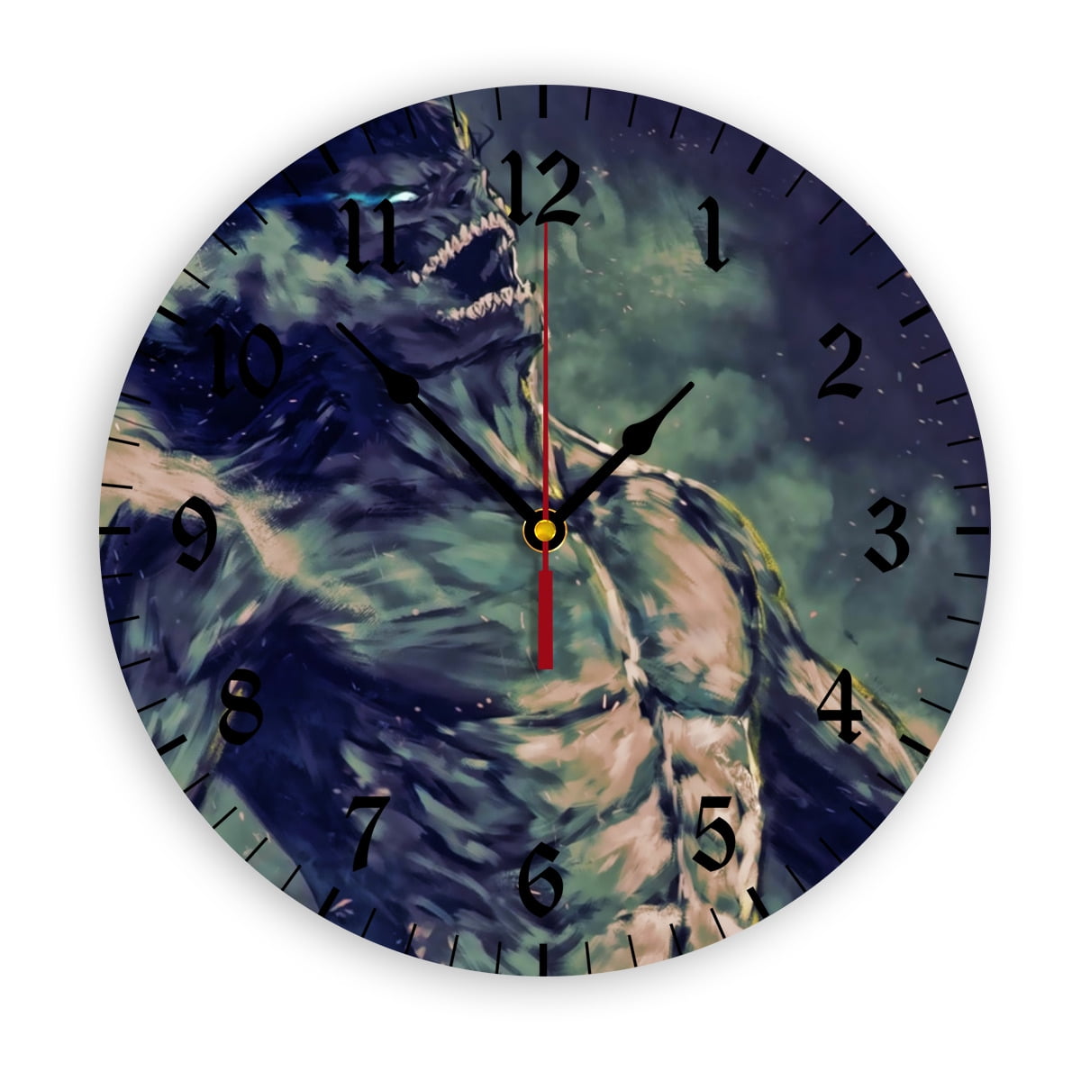 Attack on Titan Wall Clock with Clear Glass Dial Silent and Non-Ticking ...