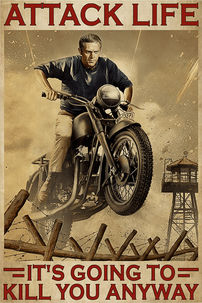 Attack life it's going to kill you anyway poster 11 x 17 Inch Poster - Walmart.com