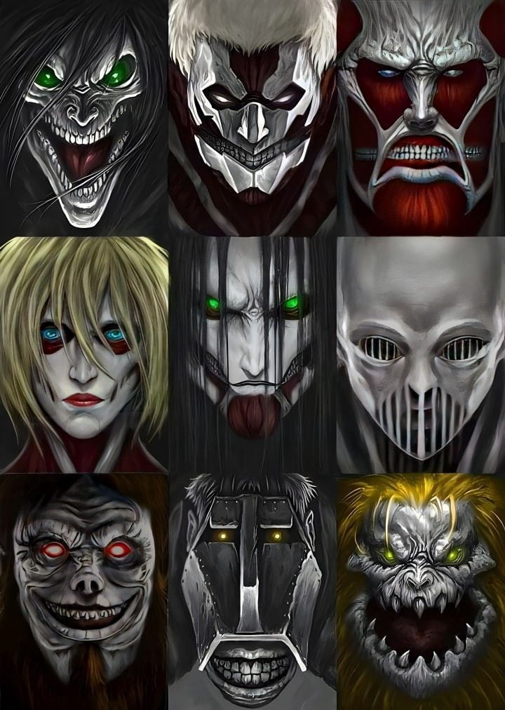 Attack on Titan 5D Diamond Craft Painting Kits Monster Diamond Art for ...