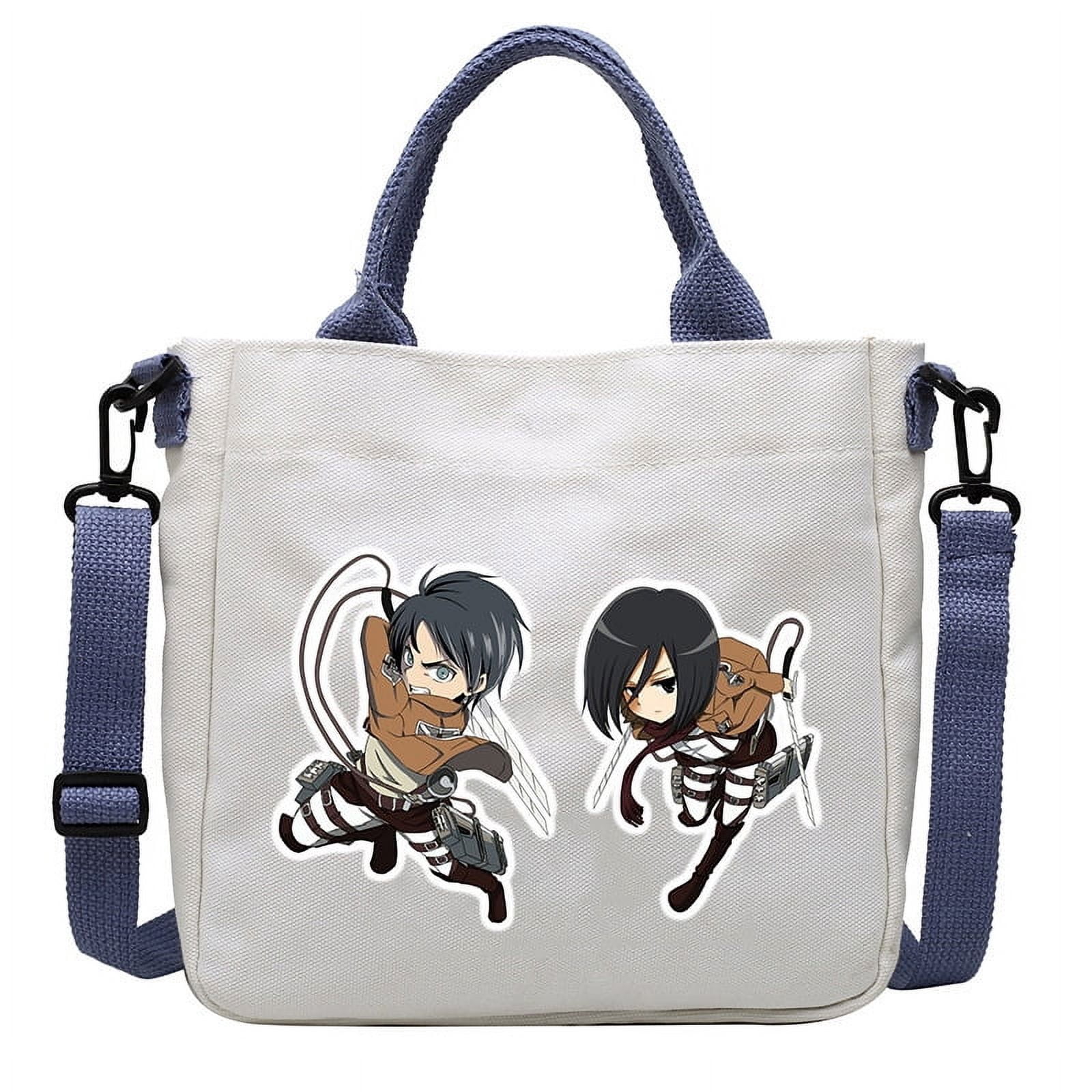Attack on Titan Anime Canvas Shoulder Bags Detachable Shoulder Strap ...