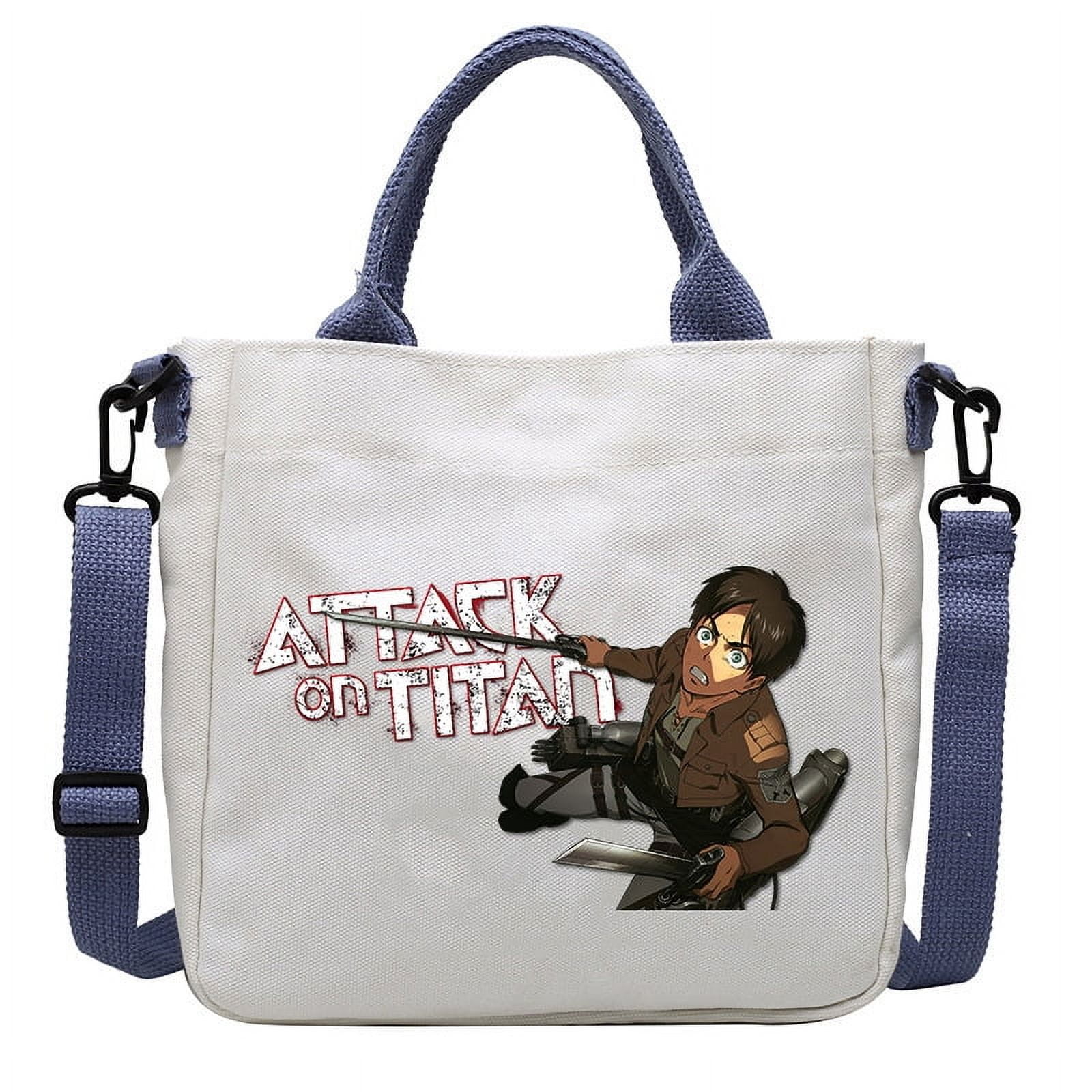 Attack on Titan Anime Canvas Shoulder Bags Detachable Shoulder Strap ...