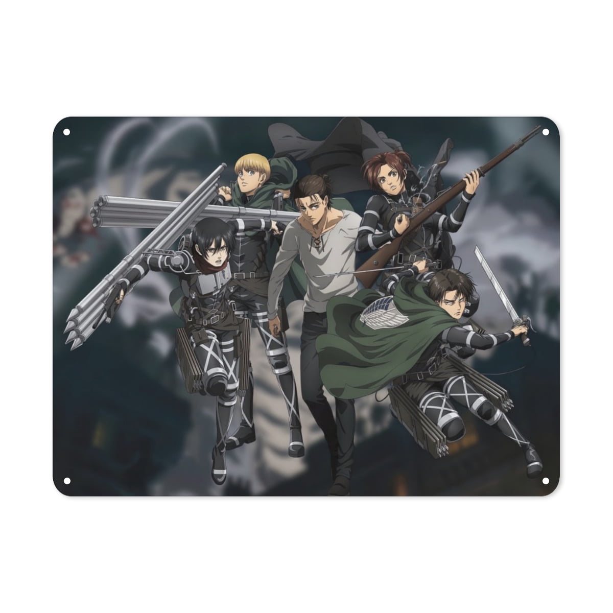 Attack on Titan Anime Metal Poster Metal Sign Home Bar Cafe Farm Room ...