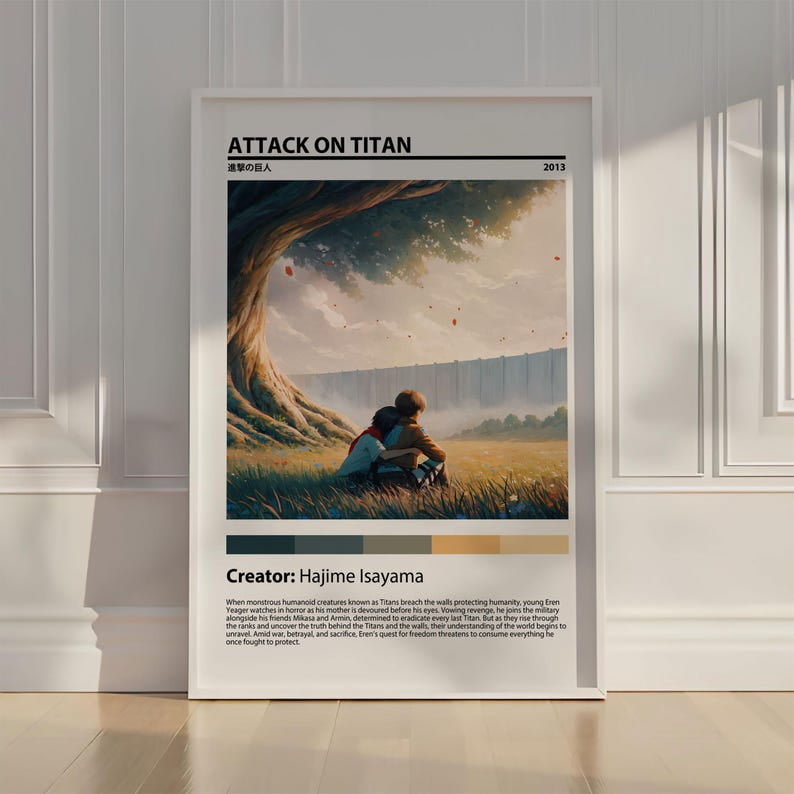 Attack on Titan Anime Poster, Japanese Manga Wall Art Print, Aesthetic ...