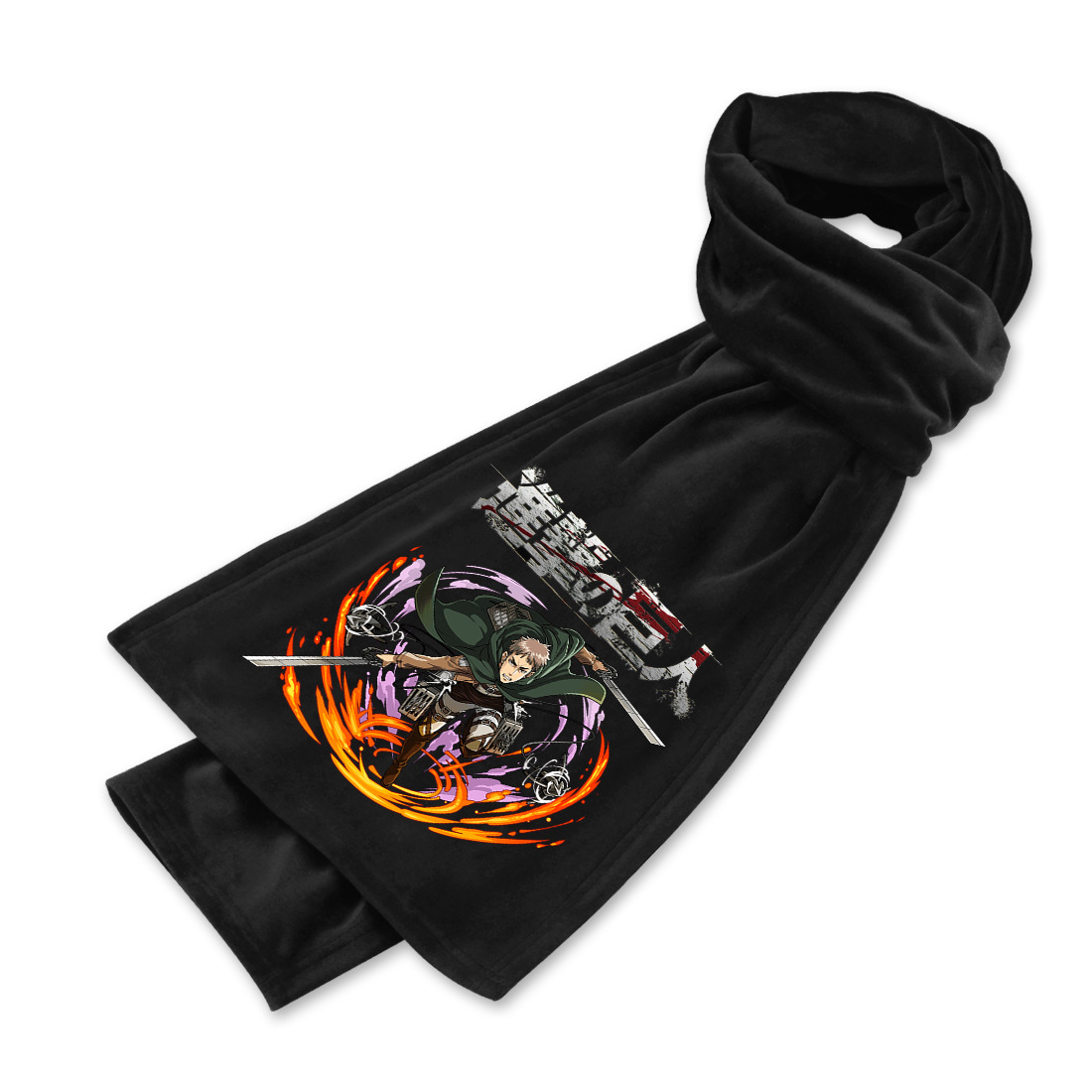 Attack on Titan Anime Scarf – Unisex Winter Plush Warm Shawl with ...