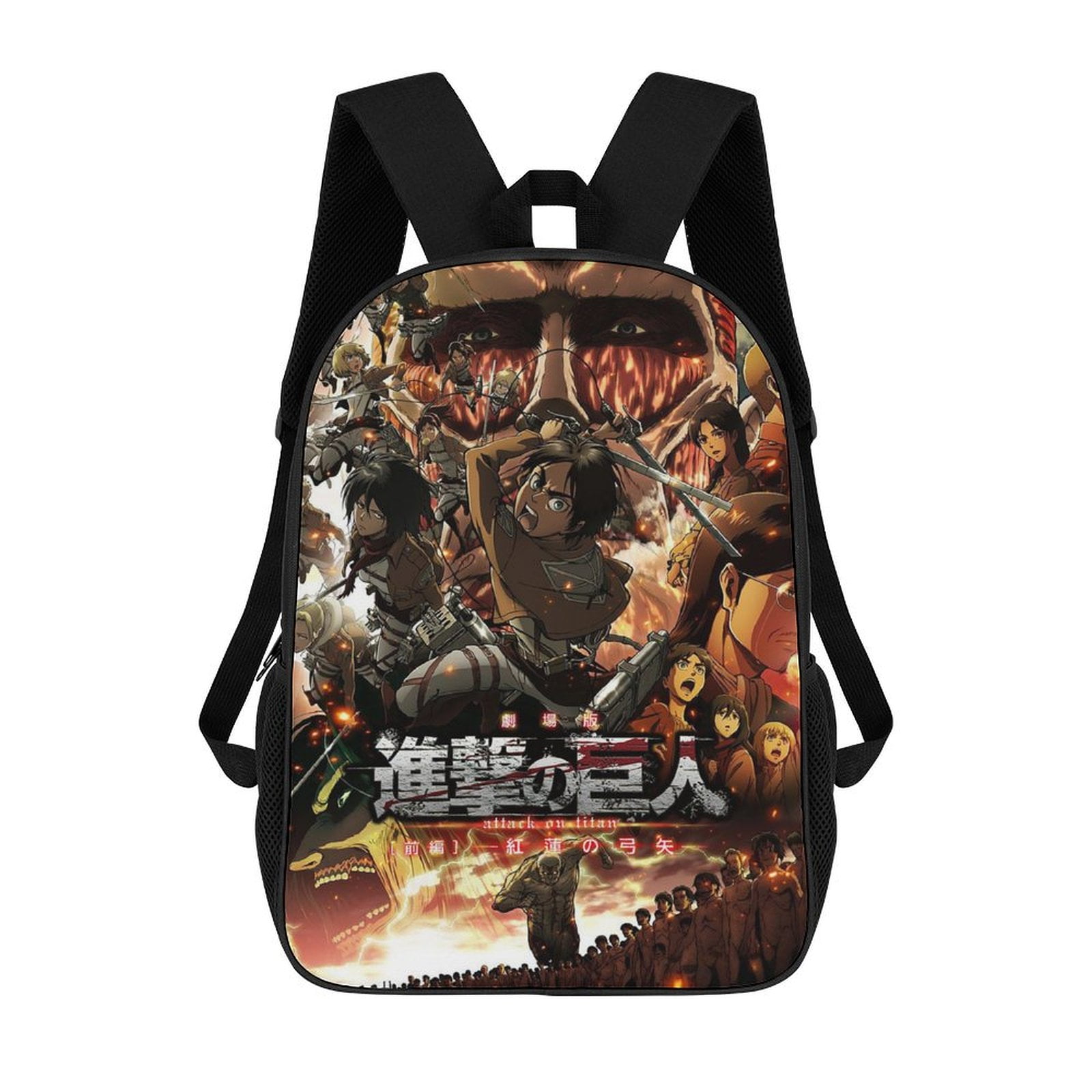 Attack on Titan Backpacks 17 Inch Bookbag Casual Daypack Backpacks for ...