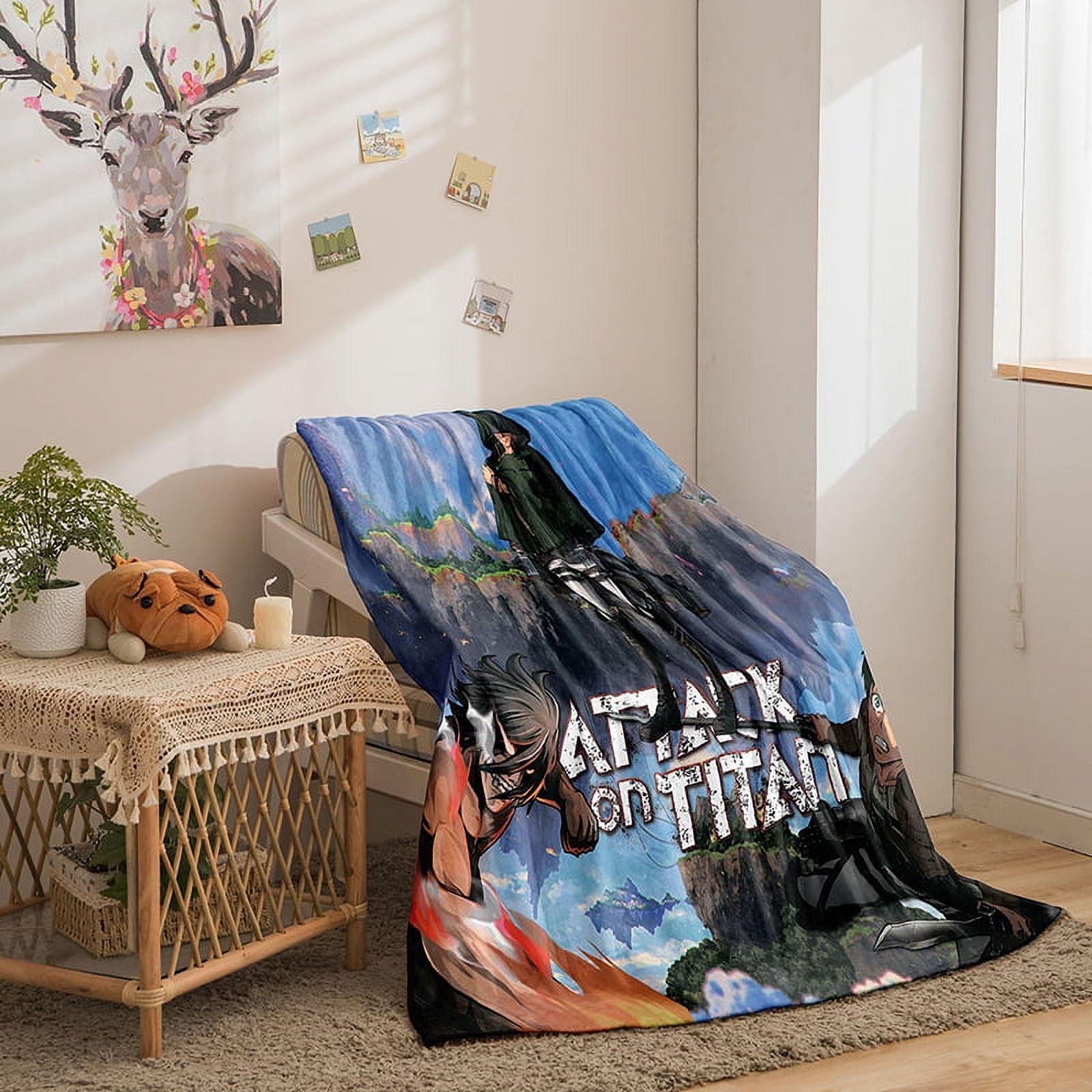 Attack_on_Titan Blanket Throw Flannel Fleece Blanket Lightweight All ...