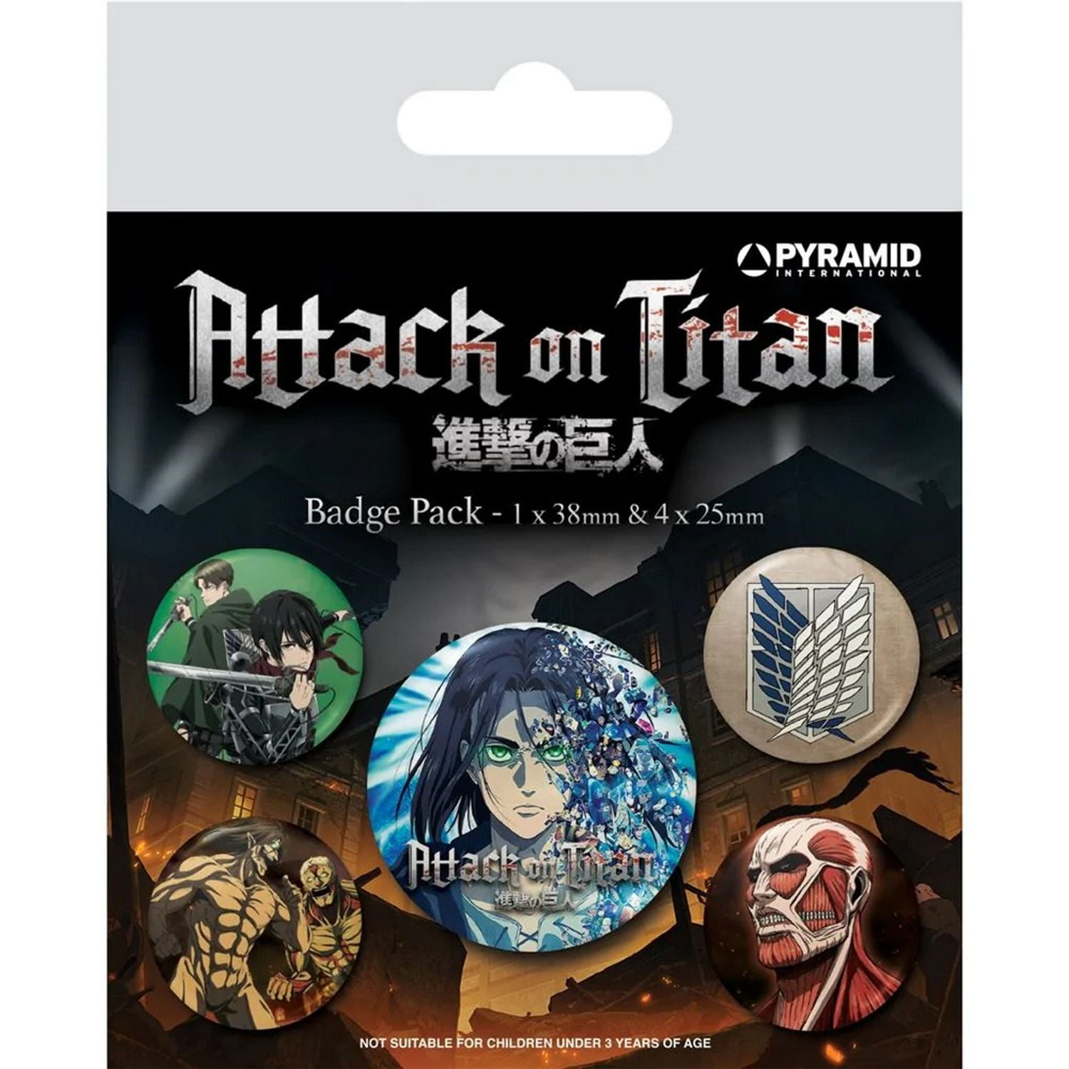 Attack on Titan Button (Pack of 5) - Walmart.com