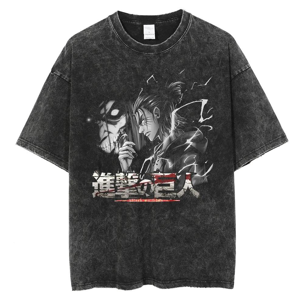 Attack on Titan Eren Yeager Titan Transformation Vintage T-Shirt_1 ...