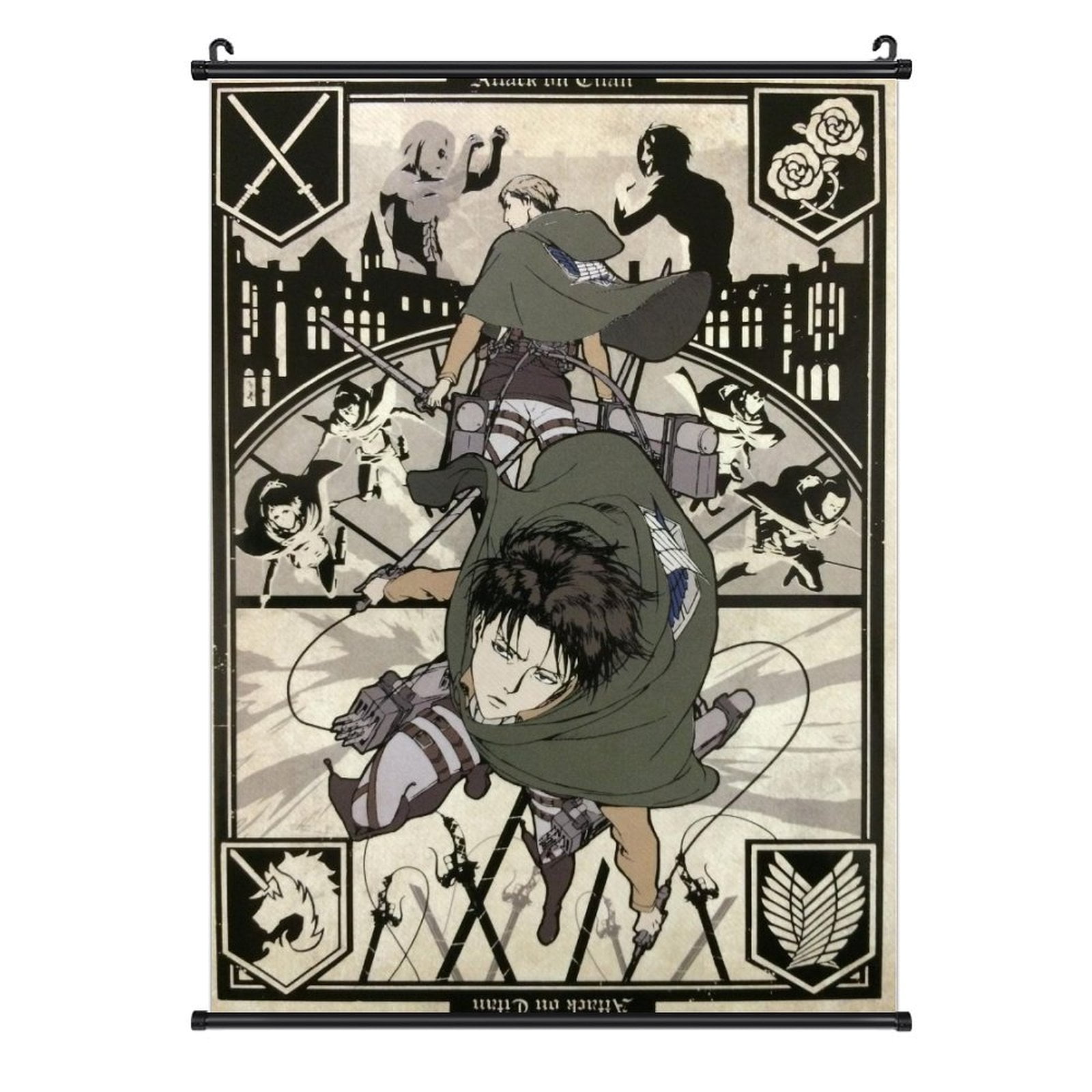 Attack on Titan Poster Scroll Poster Art Prints Home Decoration Wall ...