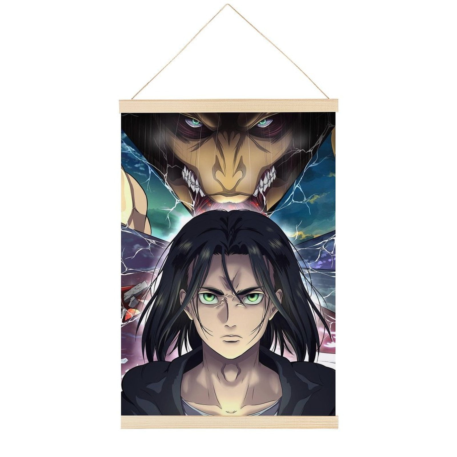 Attack on Titan Poster, Wooden Magnet Suction Frame Hanging Painting ...
