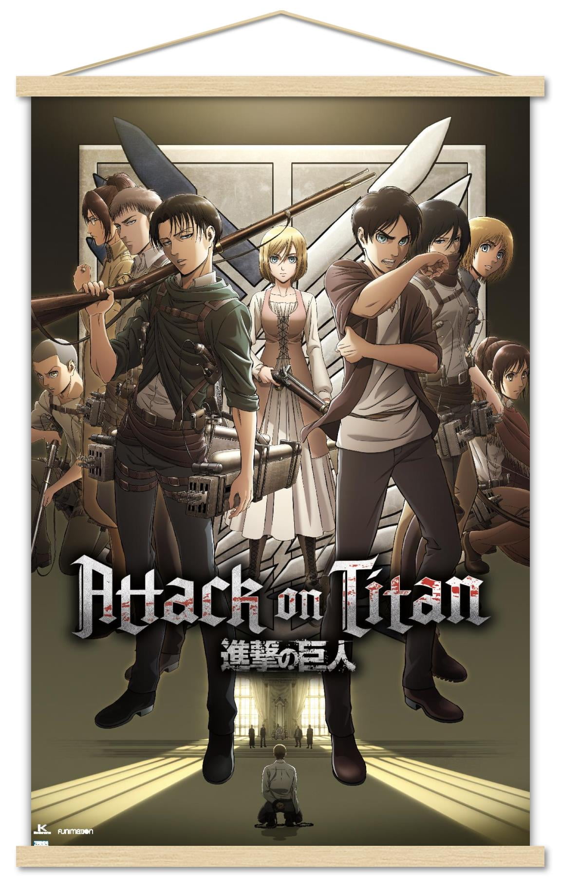 Attack on Titan: Season 3 - Group Wall Poster with Magnetic Frame, 22. ...