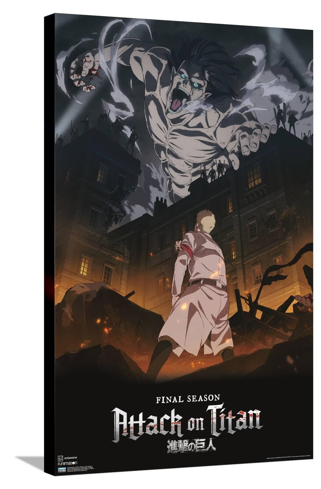 Attack on Titan: Season 4 - Key Visual 1 Canvas Wall Poster, 22.375" x ...