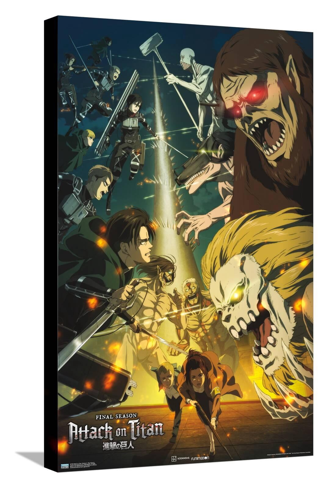 Attack on Titan: Season 4 - Key Visual 3 Canvas Wall Poster, 14.725" x ...