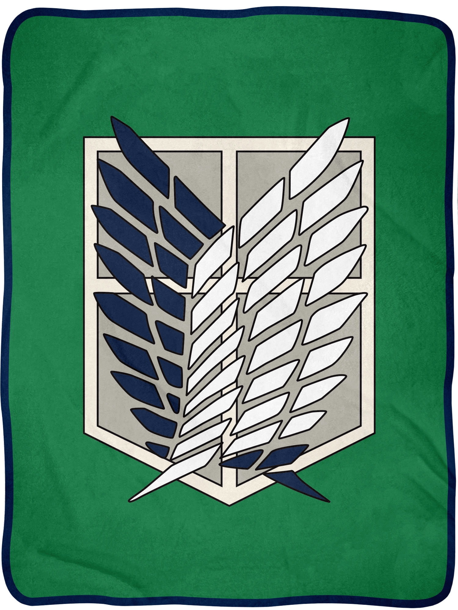 Attack on Titan Throw Blanket - Scout Regiment Logo Fuzzy Soft Fleece ...