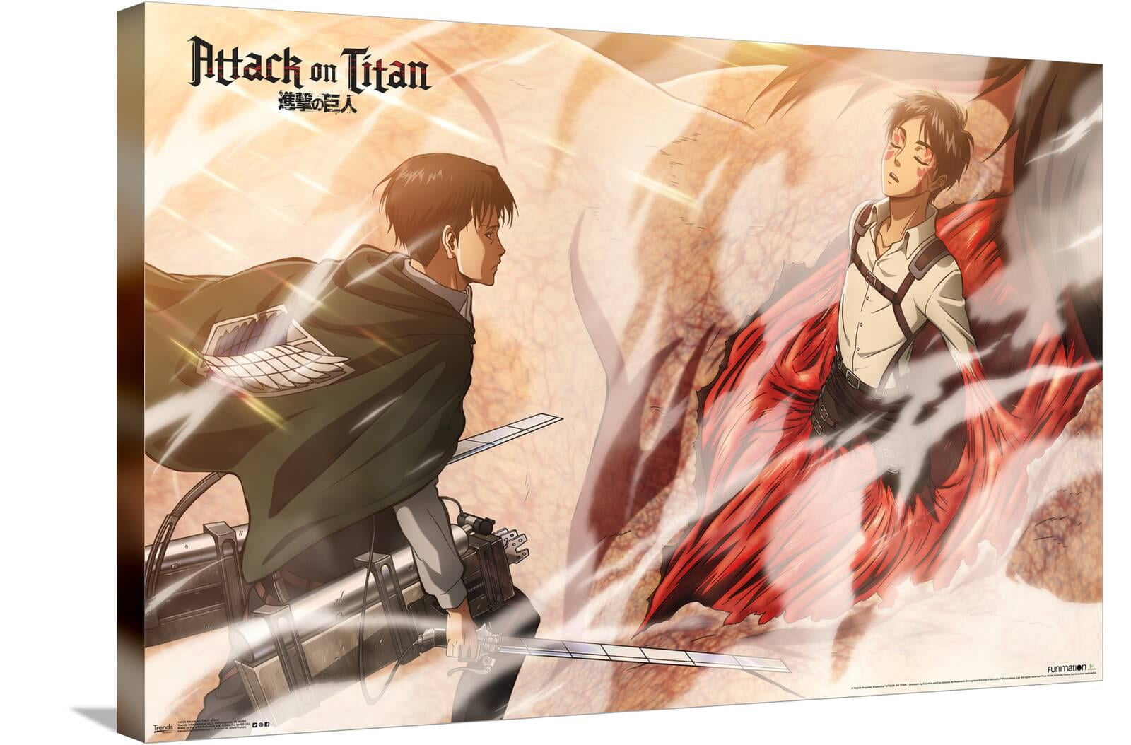 Attack on Titan - Wind Canvas Wall Poster, 22.375" x 34" - Walmart.com