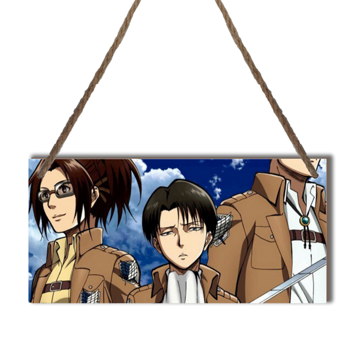 Attack on Titan Wooden Sign Square Wooden Door Panel Decoration 10.8x3 ...