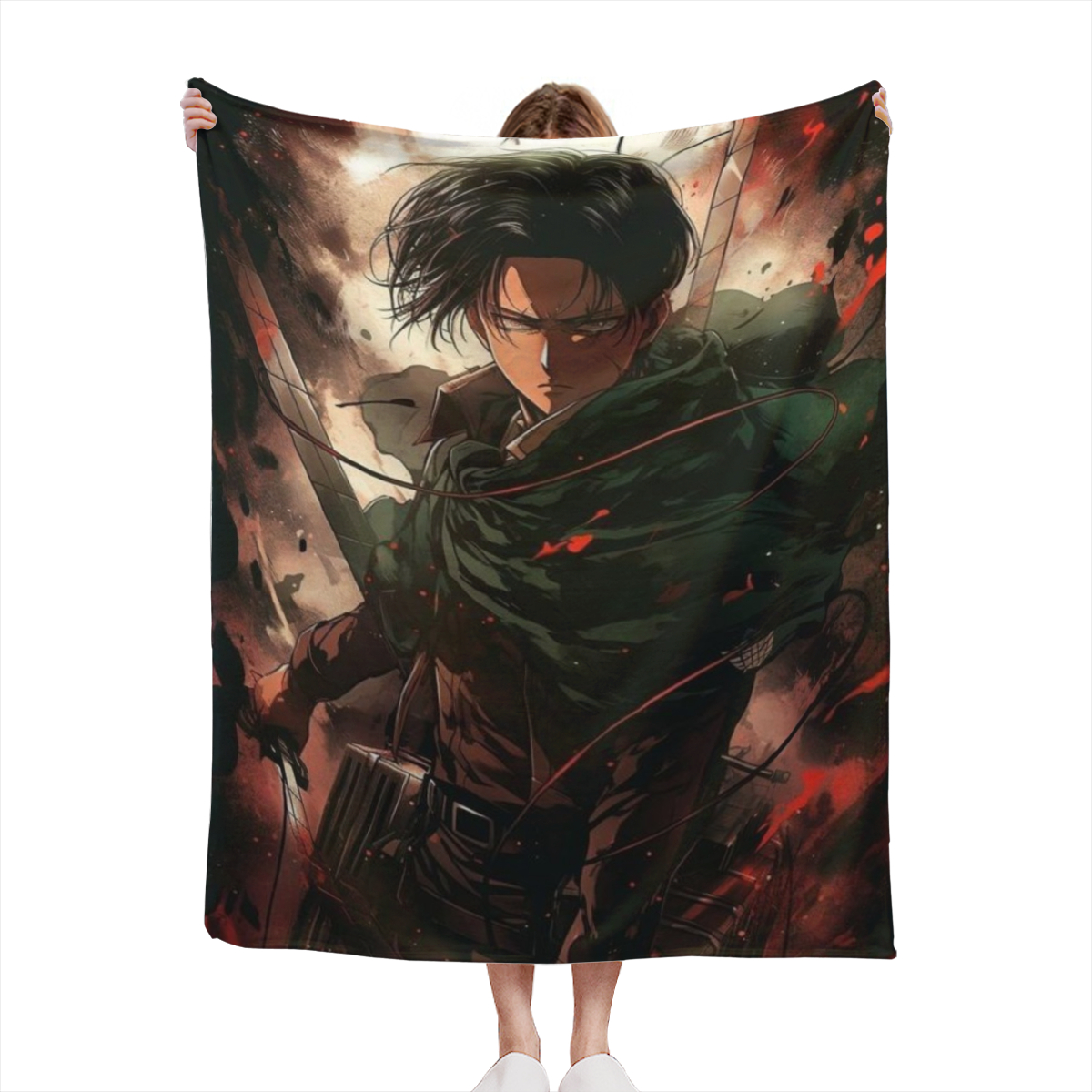 Attack on TitanBlanket Cute Warm Cozy Flannel Throw Soft Comfortable ...