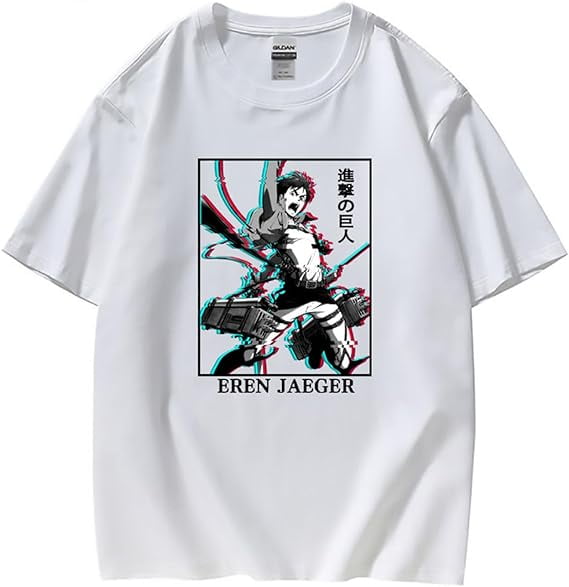 Attack on titan hip-Hop Comfortable Unisex Tee Shirts Tops-Eren Yeager ...