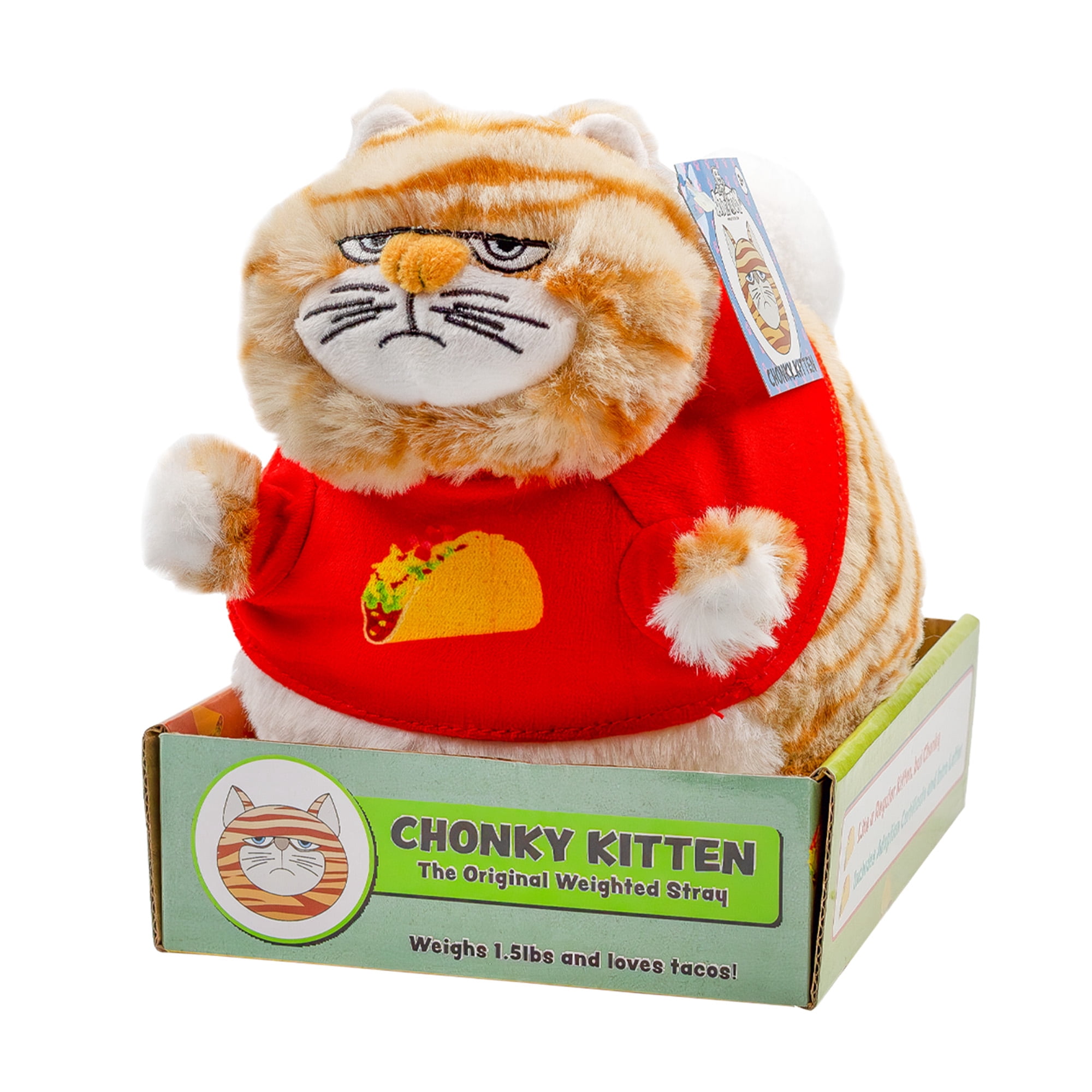 Attatoy Chonky Kitten Plush, Mini Fat Kitty Cat Stuffed Animal Toy ...
