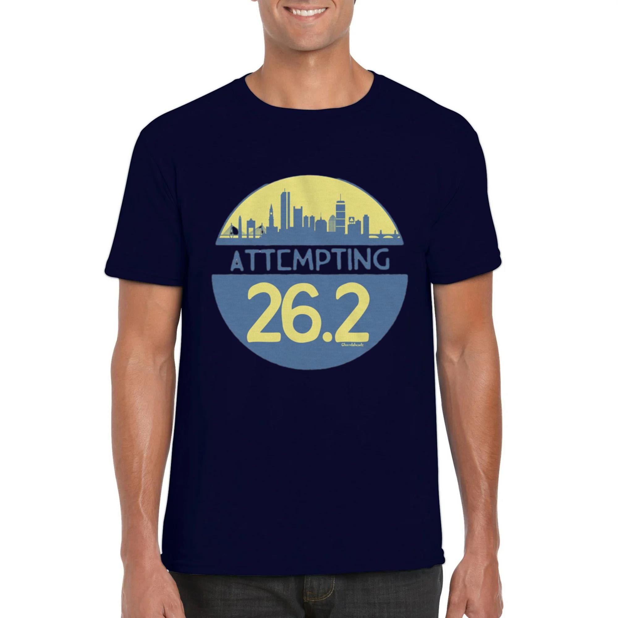 Attempting 26.2 Funny Marathon Runner Struggle Sport Graphic T-Shirt ...