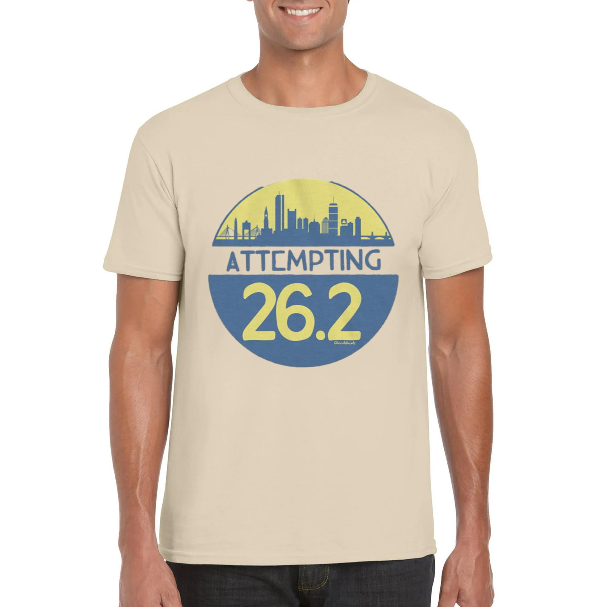 Attempting 26.2 Funny Marathon Runner Struggle Sport Graphic T-Shirt ...