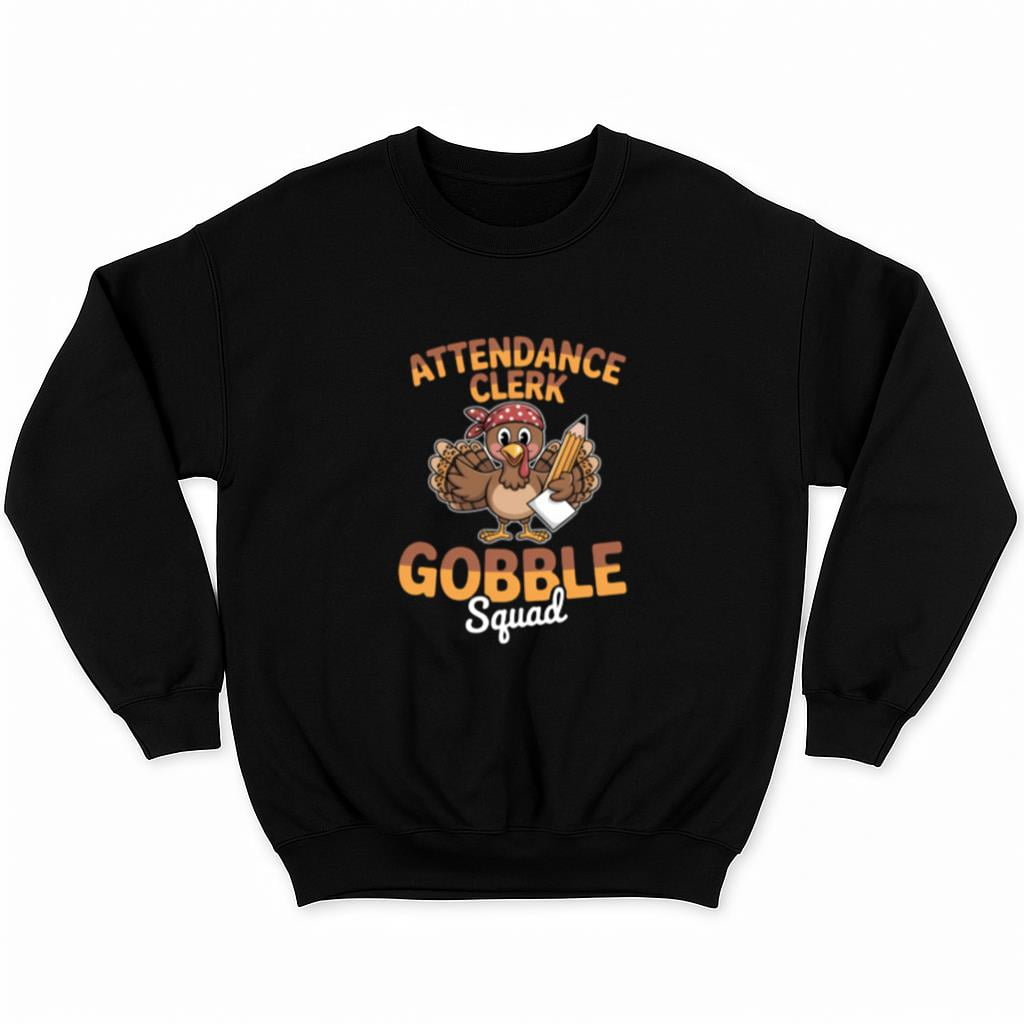 Attendance Clerk Gobble Squad Thanksgiving School Staff Matching Group ...