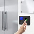 Attendance Machine, 2.4" LCD Screen Biometric Fingerprint Password ...