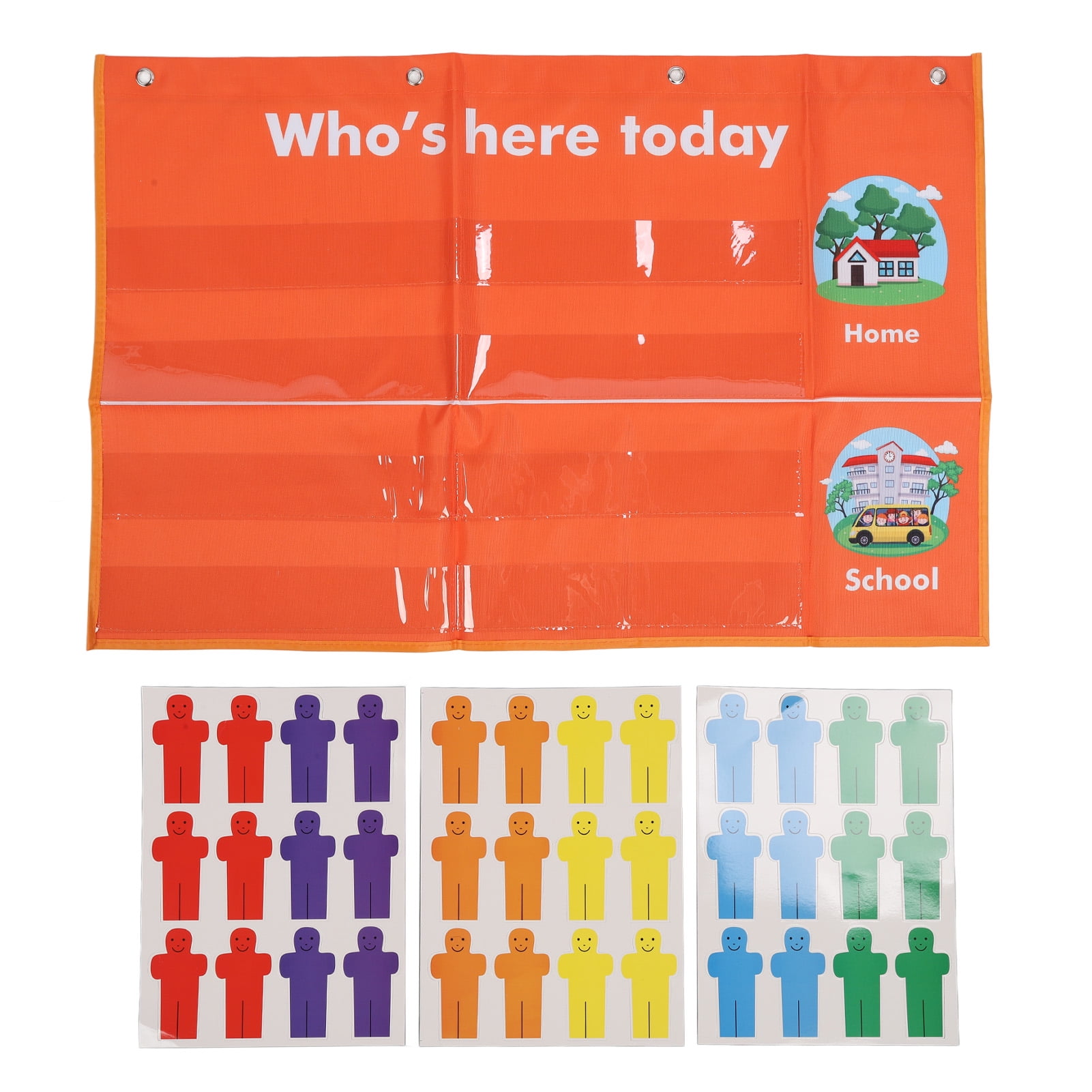 Attendance Pocket Chart, Attendance Pocket Chart with Large Cards Daily ...