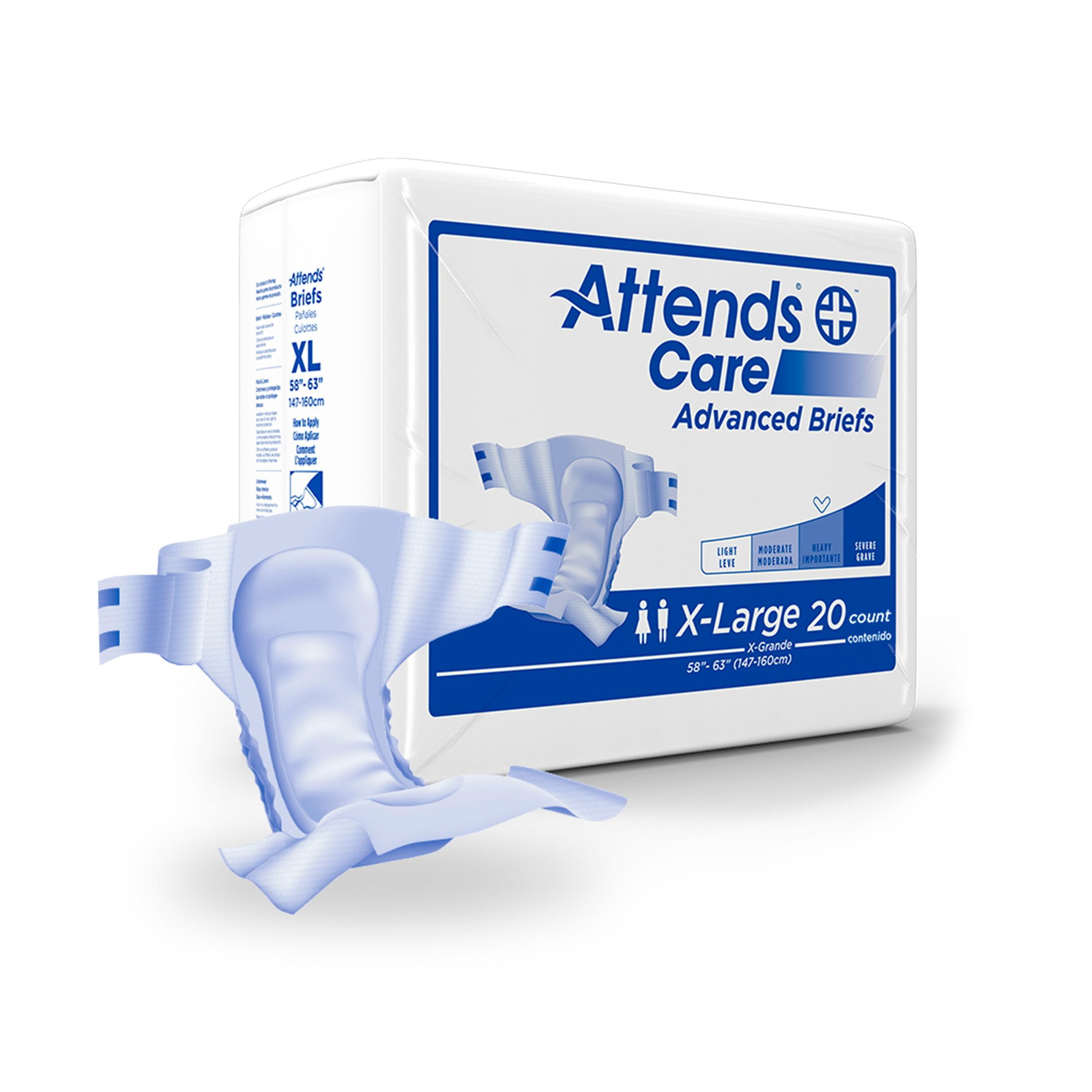 Attends Adult Incontinence Brief XL Heavy Absorbency Breathable, DDP40 ...