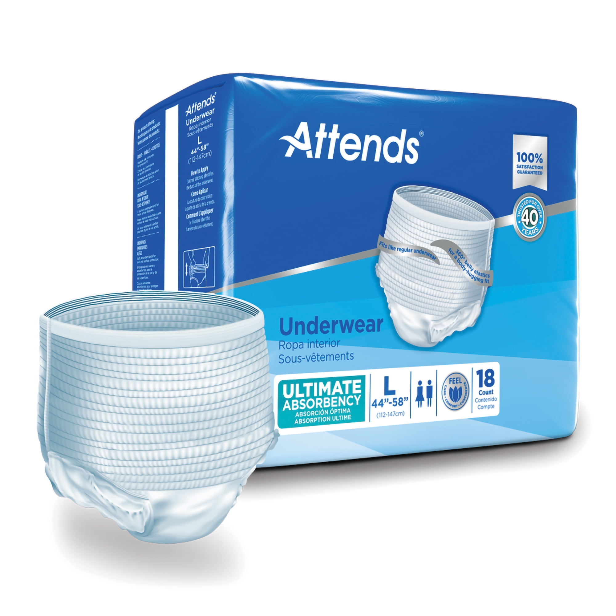 Attends Advanced Disposable Underwear Pull On with Tear Away Seams ...