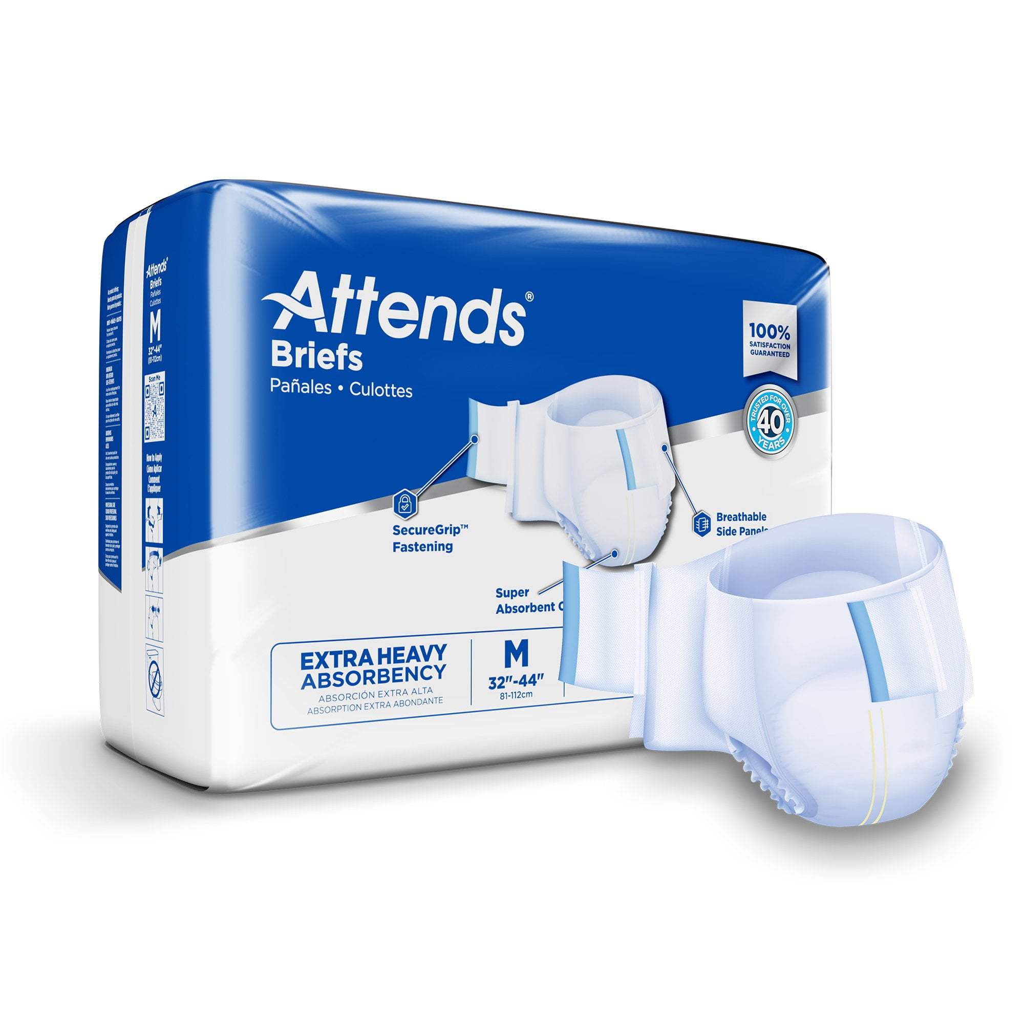 Attends Care Advanced Adult Incontinence Brief M Heavy Absorbency ...